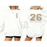 Crewneck Graphic Sweatshirt Print Sweatshirt 2026 New Year Double Sided ...