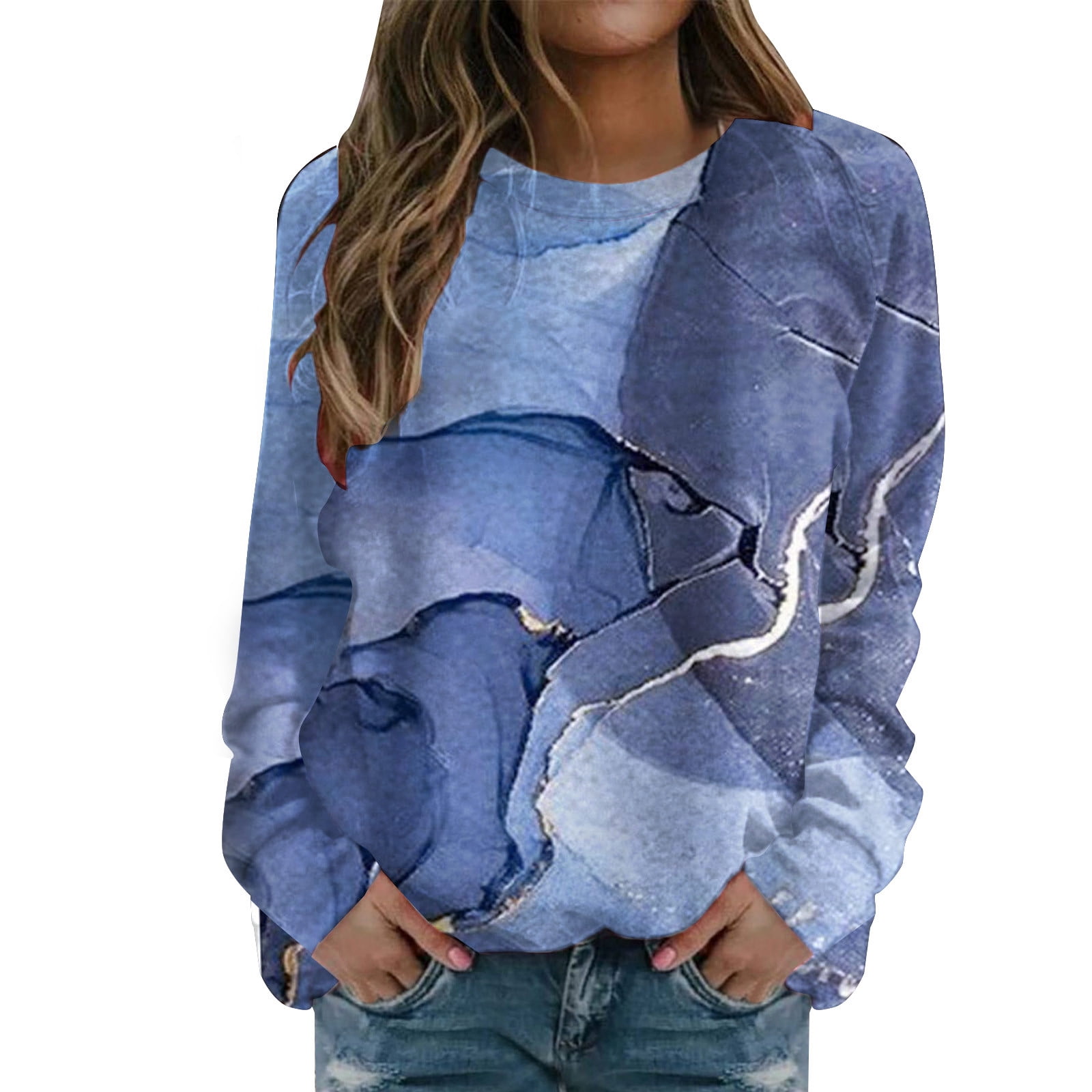 Crewneck Jumper Shirts for Women Oversized Sweatshirt Hoodies for Women ...