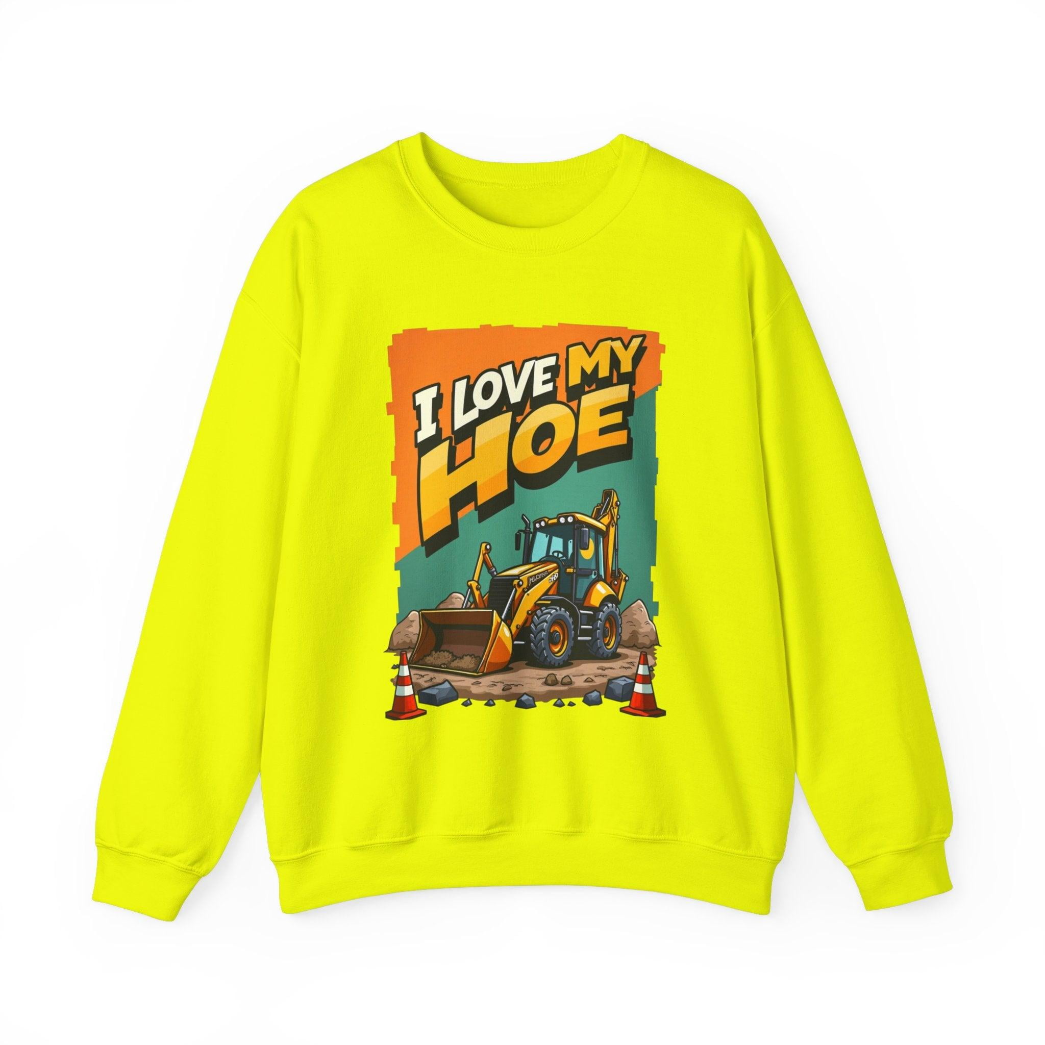 Crewneck Sweatshirt "I Love My Hoe" Backhoe Joke - Walmart.com