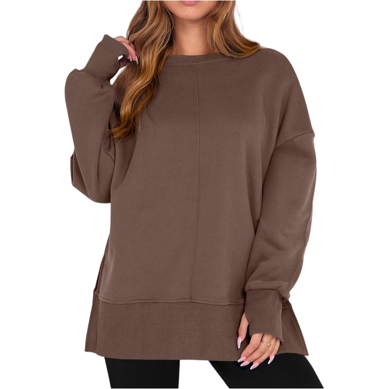 Crewneck Sweatshirts Women Oversized Long Sleeve Shirts 2025 Fall ...