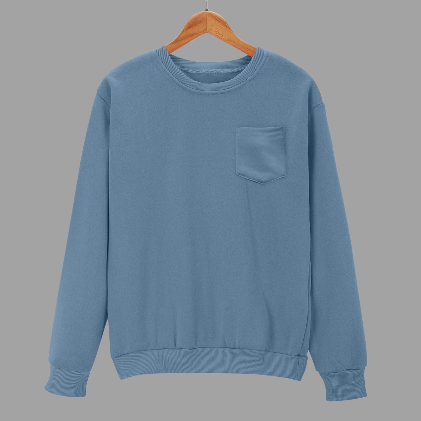 Crewneck Sweatshirts for Women Dressy Lightweight Crop Top Slim Fit ...
