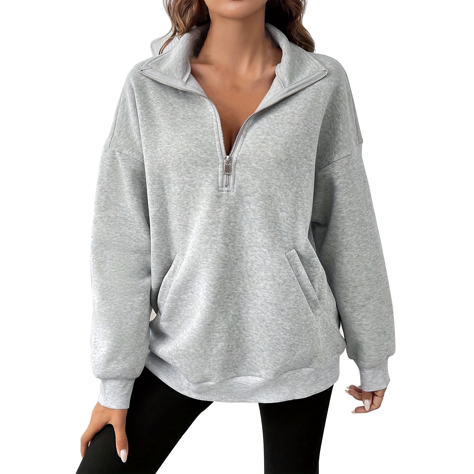 Crewneck Sweatshirts for Women Trendy Plain Y2K Aesthetic Tops Soft ...