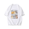 Crewneck T Shirt Black Just A Girl Who Loves Dogs Cartoon Dog Print For ...
