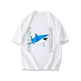 Crewneck T Shirt Black Shark Graphic With Text Imo Hocere And SupT ...
