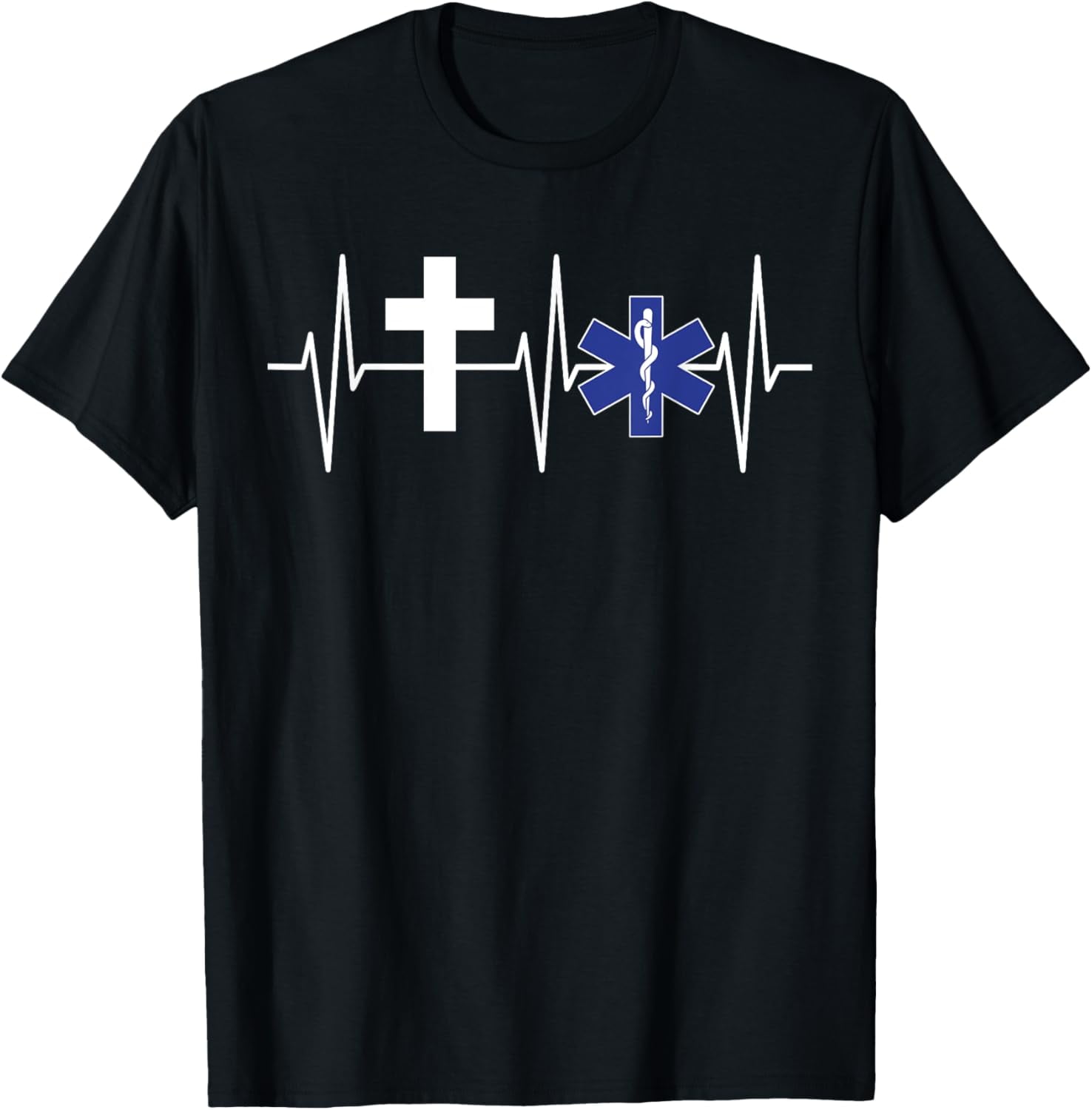 Crewneck Unisex Tee - Christian EMT Shirt Religious EMS Paramedic Jesus ...