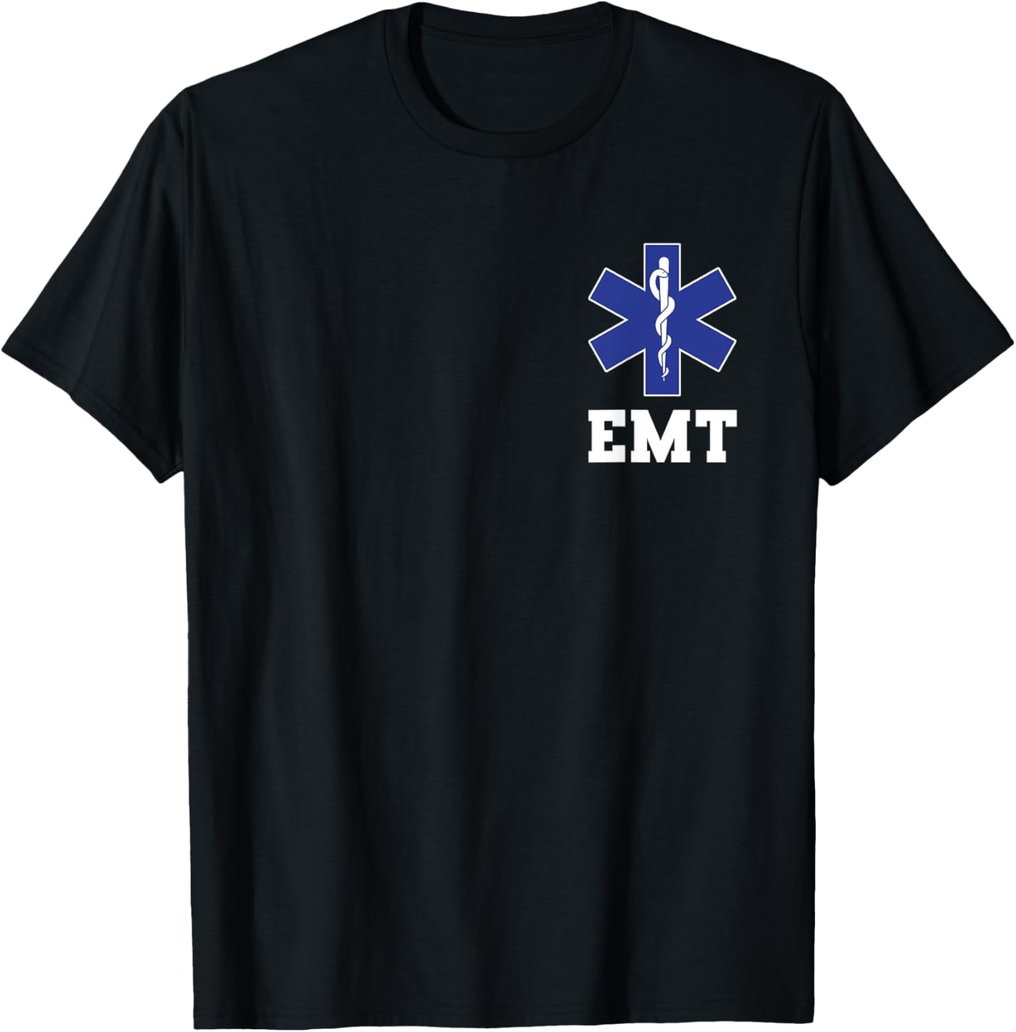Crewneck Unisex Tee - EMT Shirt EMS Paramedic Thin White Line Two-Sided ...