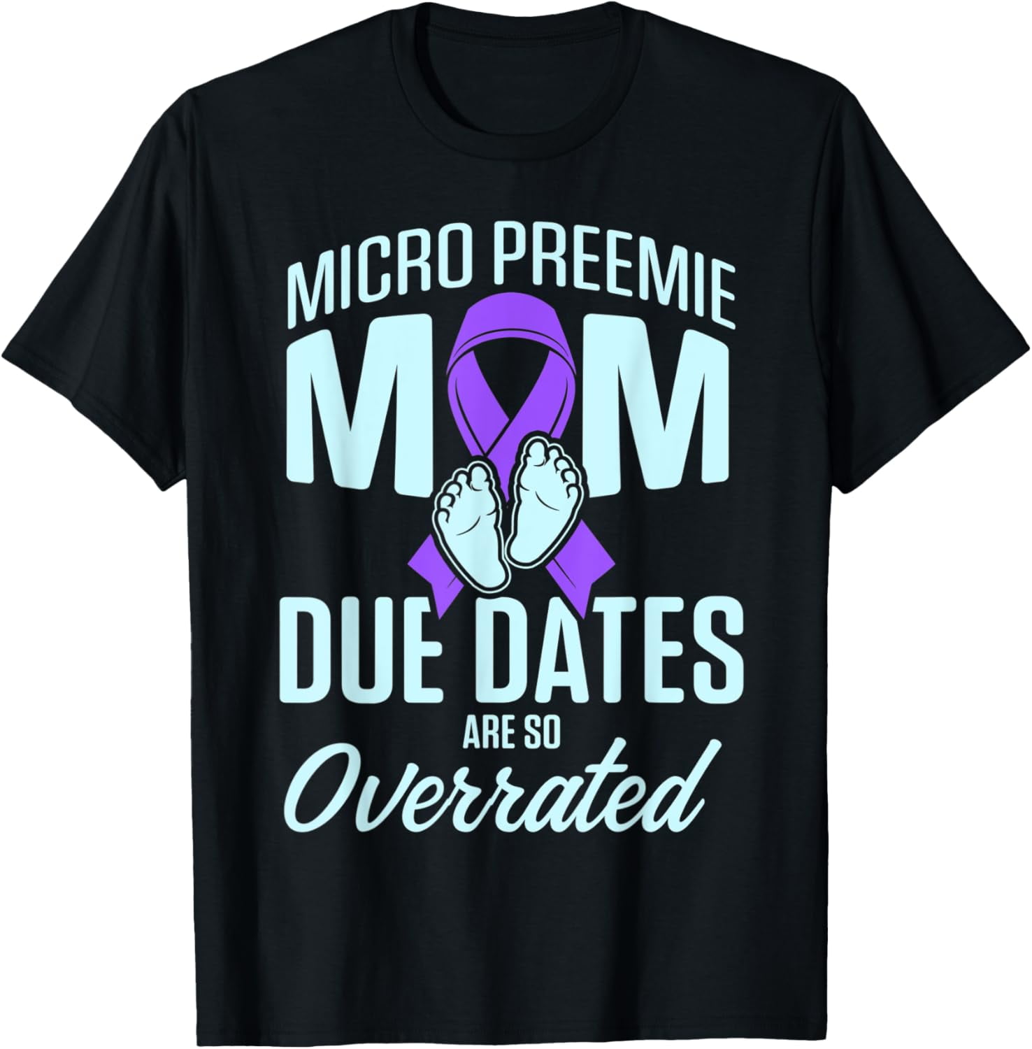 Crewneck Unisex Tee - Micro Preemie NICU Due Date Premature Birth New ...