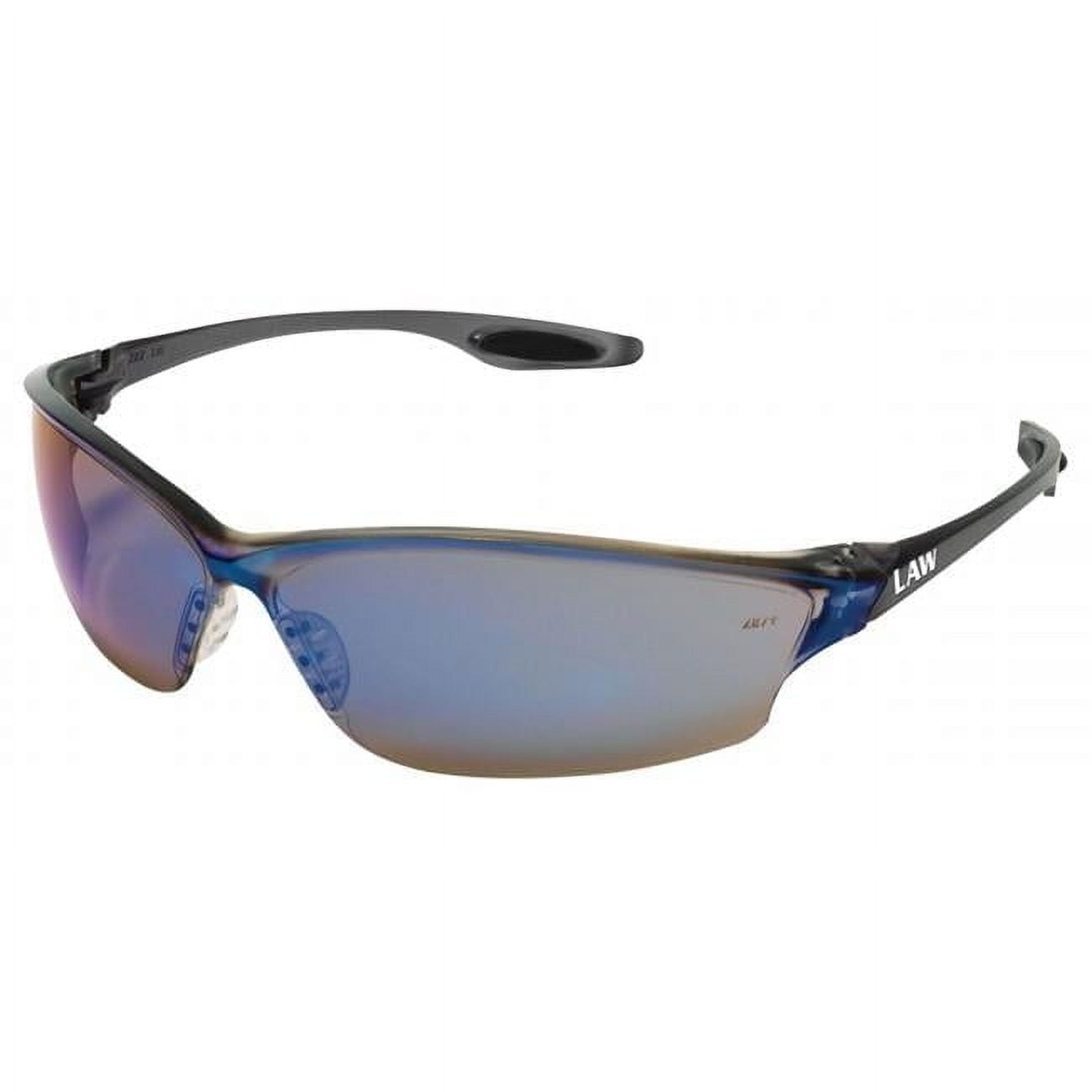 Crews 135-LW218 Law 2 - Black Temple Inserts- Blue Mirror Lens ...