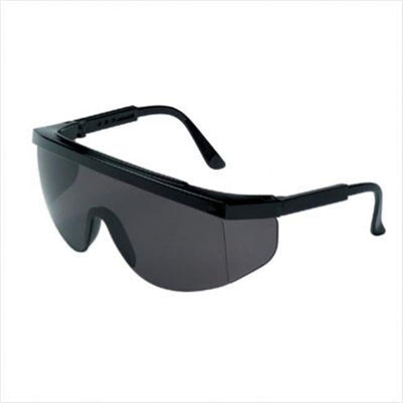 Crews Tomahawk Black Frame Grey Lens Safety Gls - Black - Walmart.com