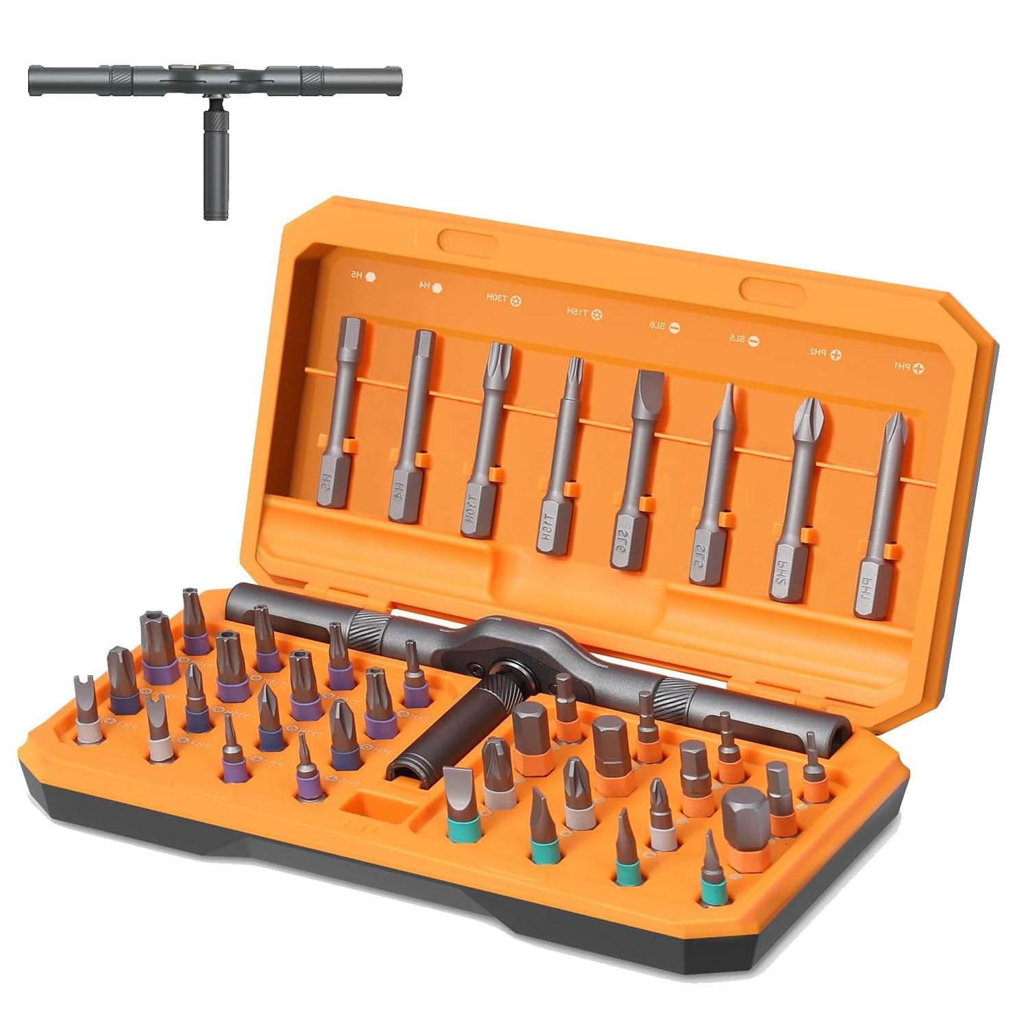 Criacr Upgraded 42 in 1 Magnetic Screwdriver Set, Ratchet Handle ...