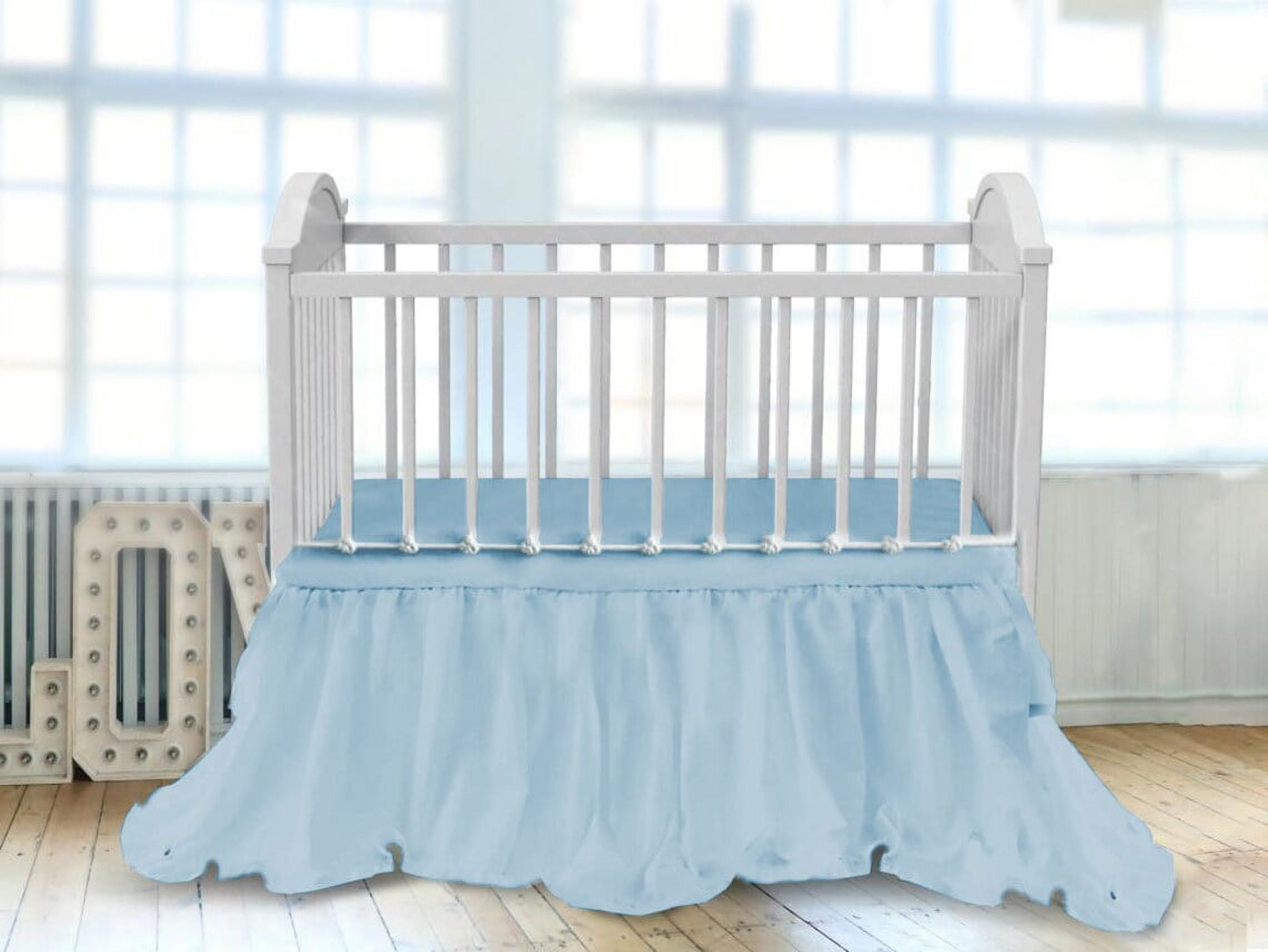 Crib Gathered Skirt Baby Girl Boys Nursery Bedding Dust Ruffle 6" To 20 ...