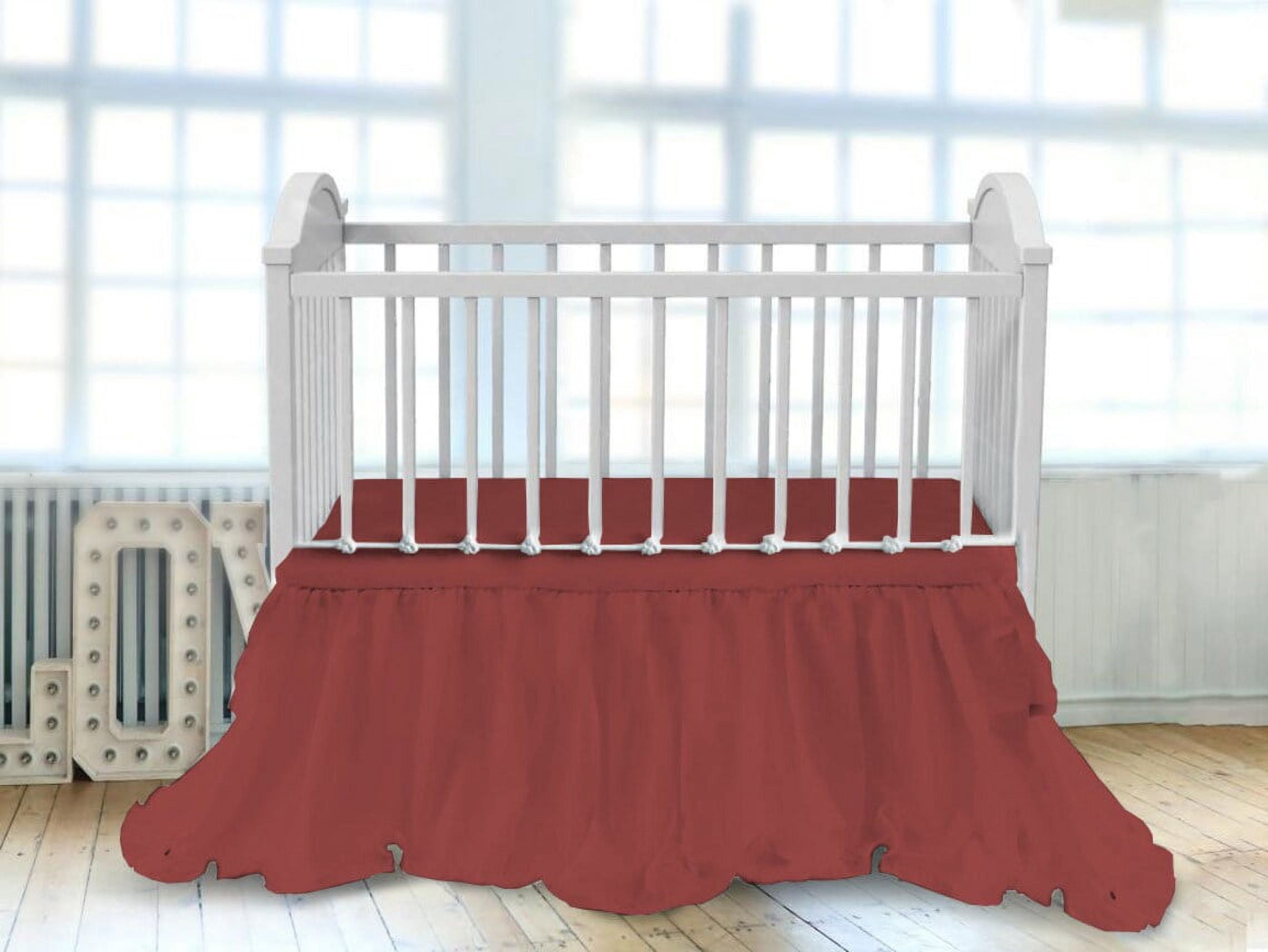 Crib Gathered Skirt Baby Girl Boys Nursery Bedding Dust Ruffle 6