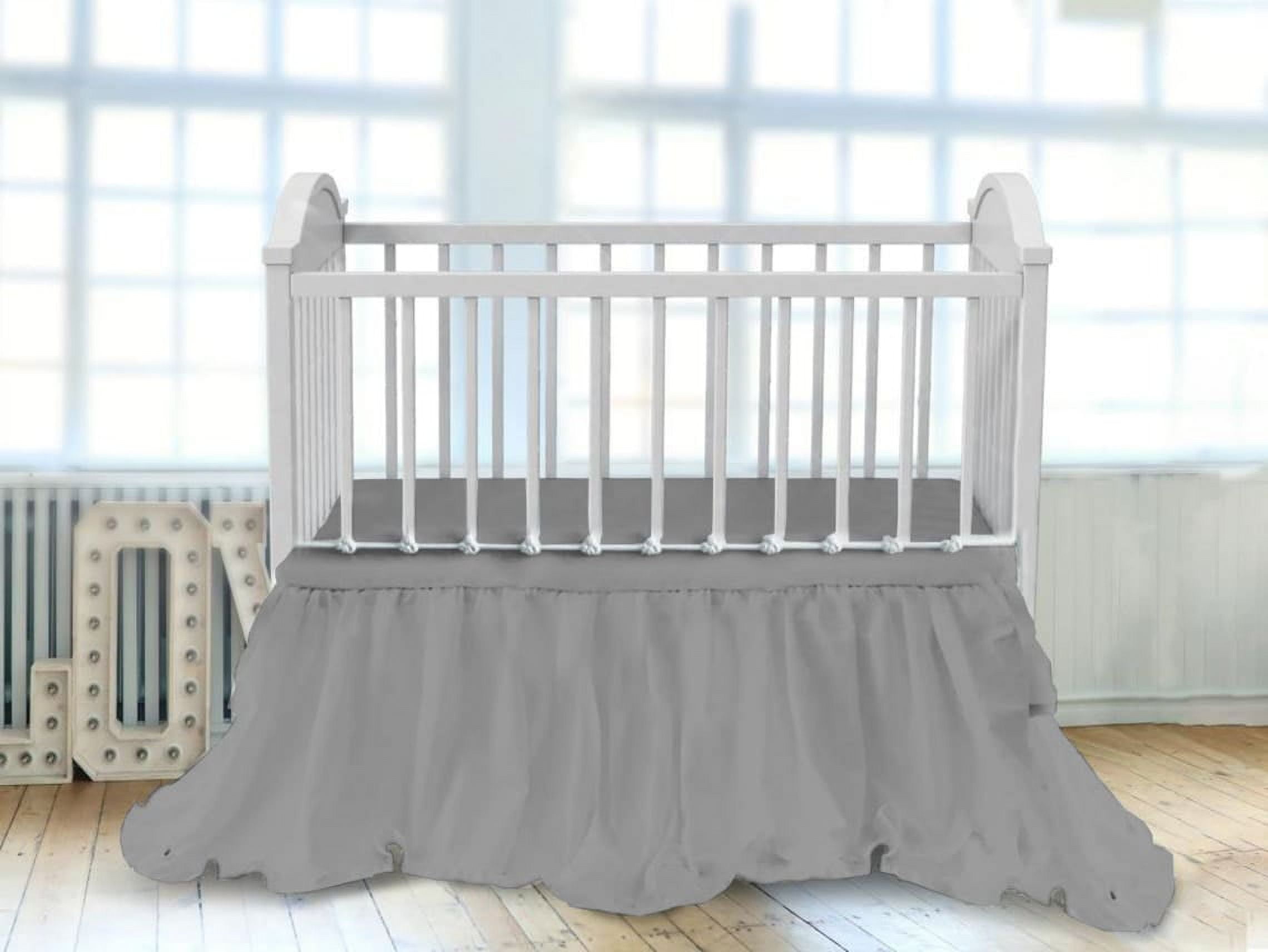Crib Gathered Skirt Baby Girl Boys Nursery Bedding Dust Ruffle 6" tp 20 ...