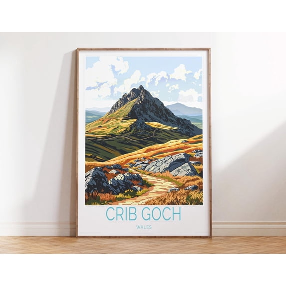 Crib Goch Mountain Wales Alpine Nature Print, Unframed Paper Print Size ...