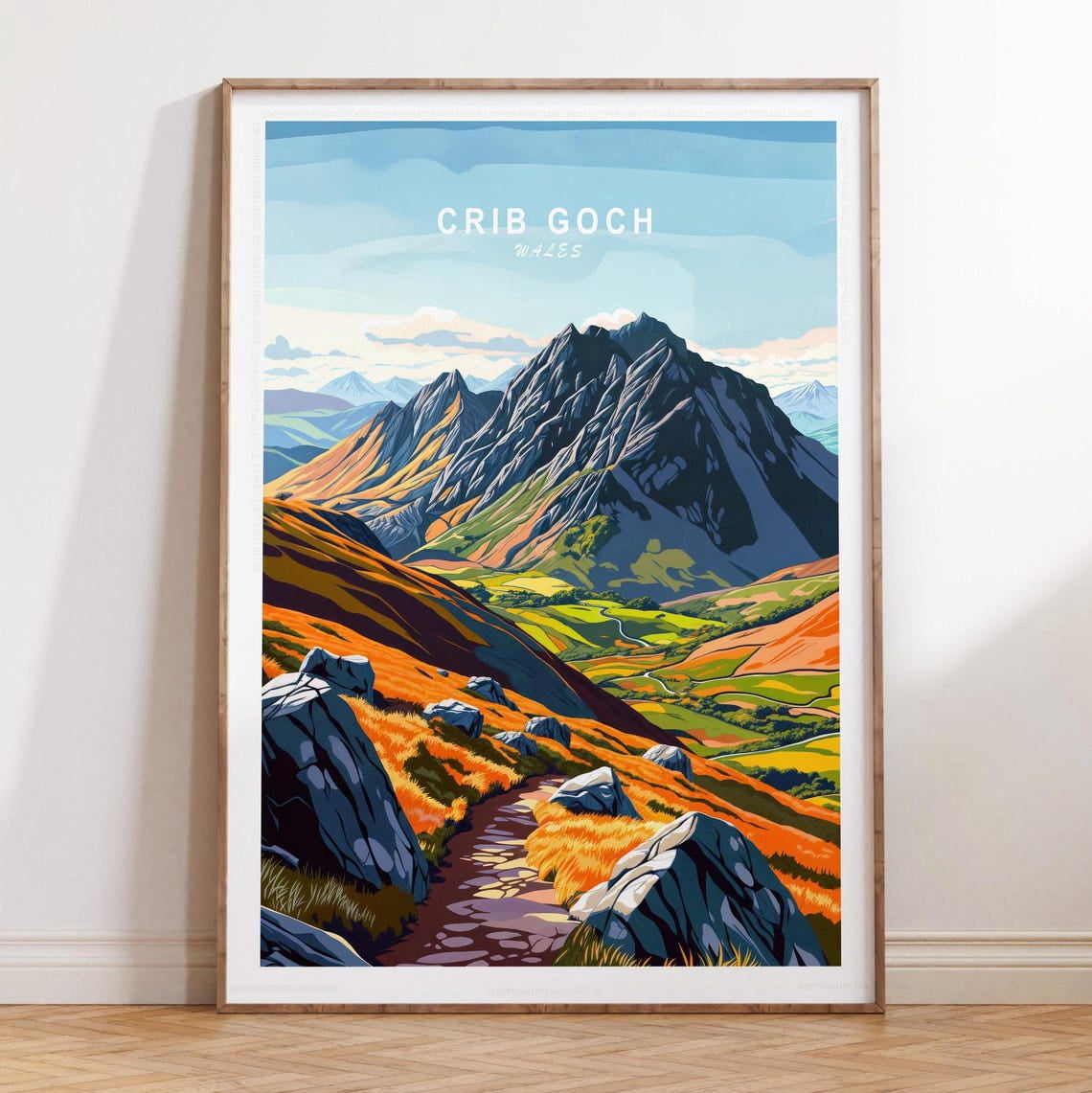 Crib Goch Mountain Wales Scenic Ridge Wall Art, Unframed Paper Print ...
