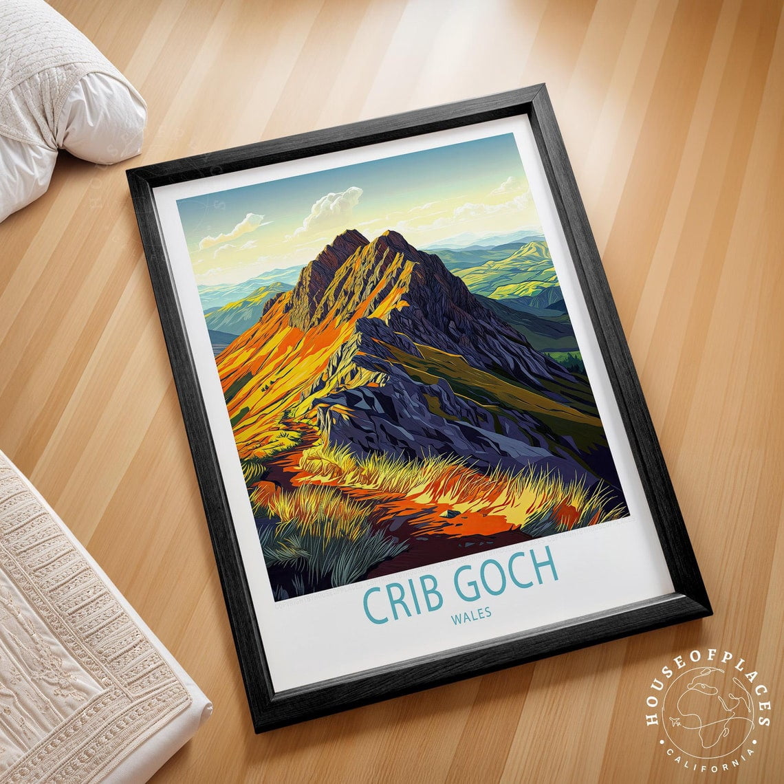 Crib Goch Snowdonia Wales Rugged Mountain Peak Art Print, Unframed ...