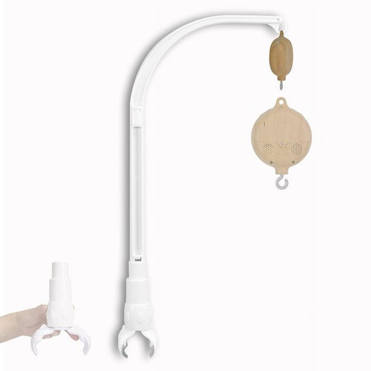 Crib Mobile - HBM 23 inch White Musical Baby Mobile Rotary Mobile for ...