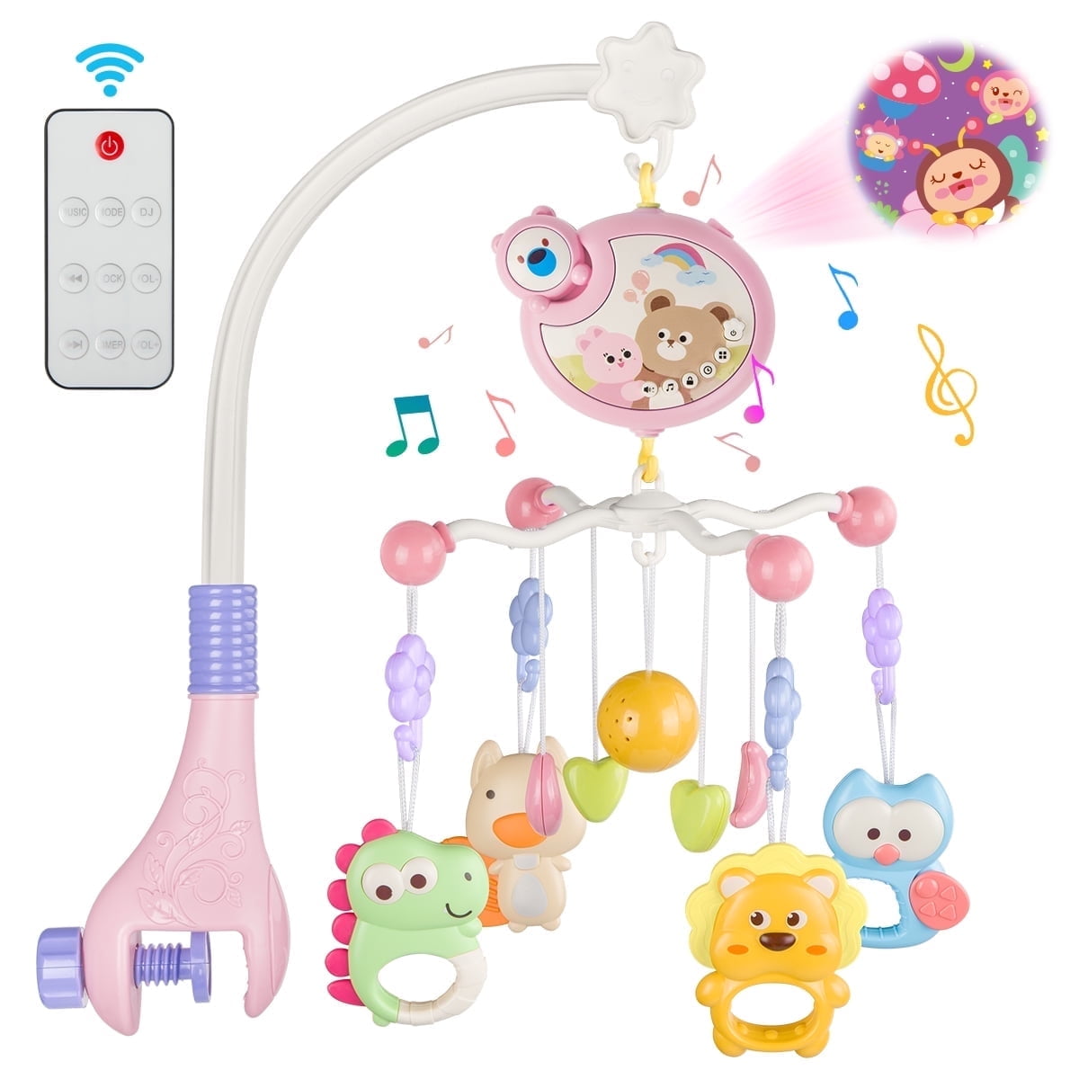 Crib Mobile with Music and Lights, XUEYU Baby Mobiles for Cribs with ...
