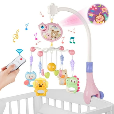 Haokaini Baby Crib Mobile with Music and Lights, Mobile for Crib with ...