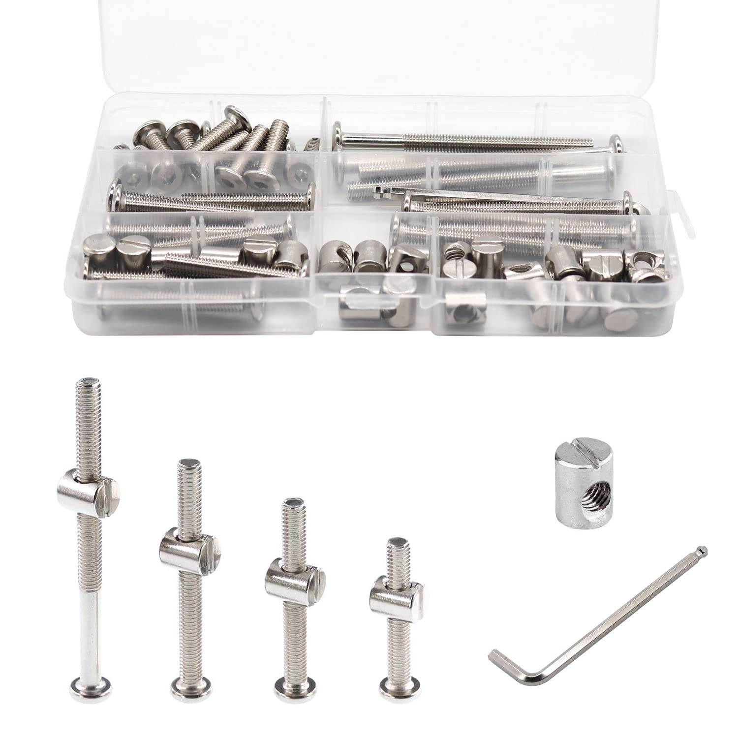 Crib Screws Hardware Replacement Kit - 28 Set Baby Bed Frame Bolts ...