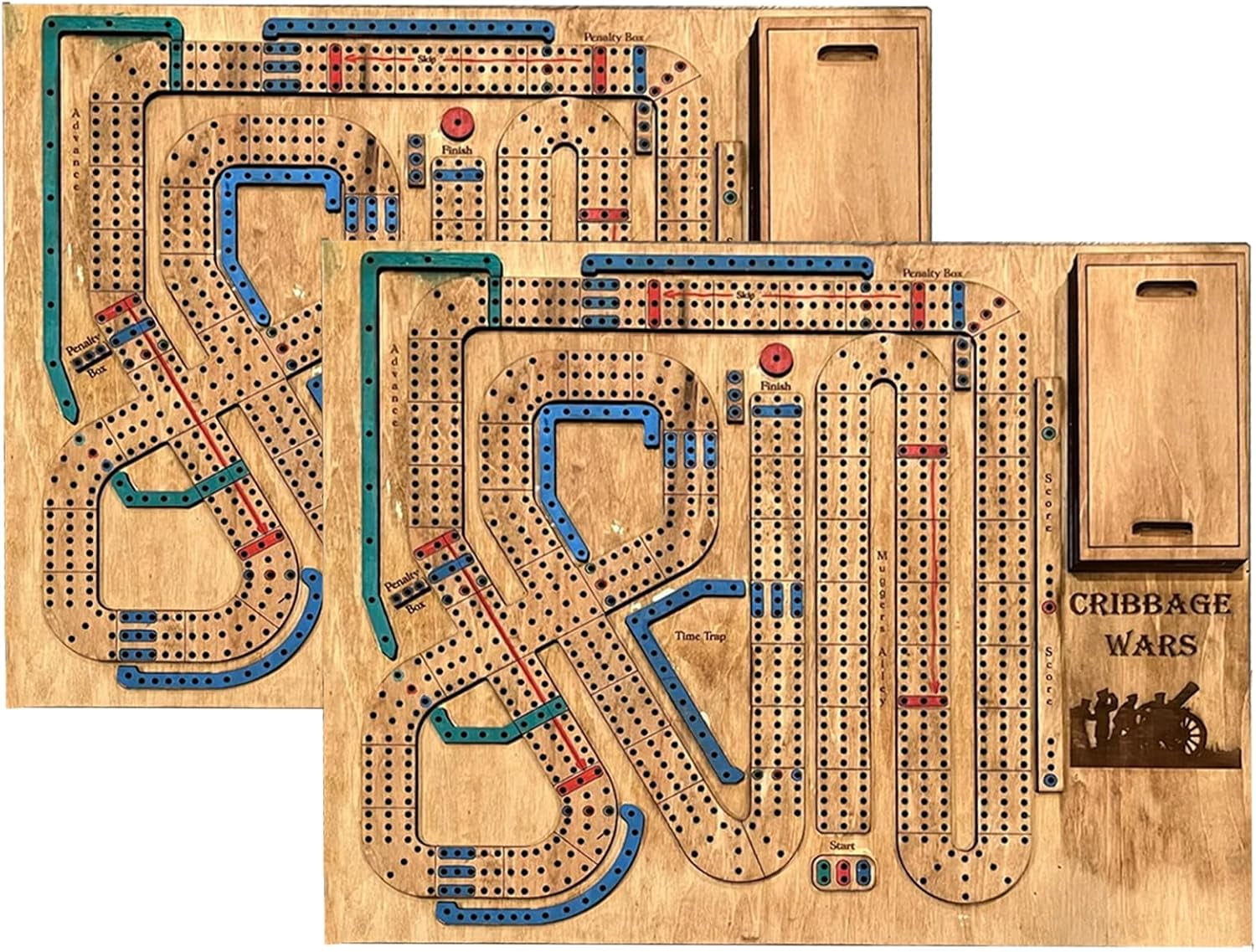 Cribbage Board Game Set, Cribbage Boards Pegs Unique Cribbage War Game ...