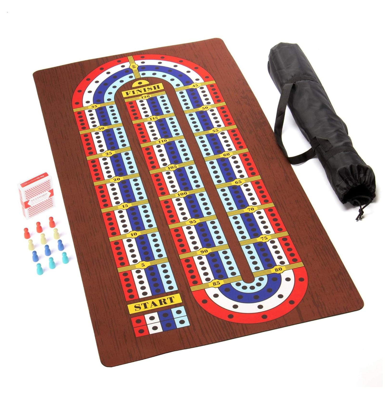 Cribbage - Giant Spill-Resistant Neoprene Track Game Board (22" x 40 ...