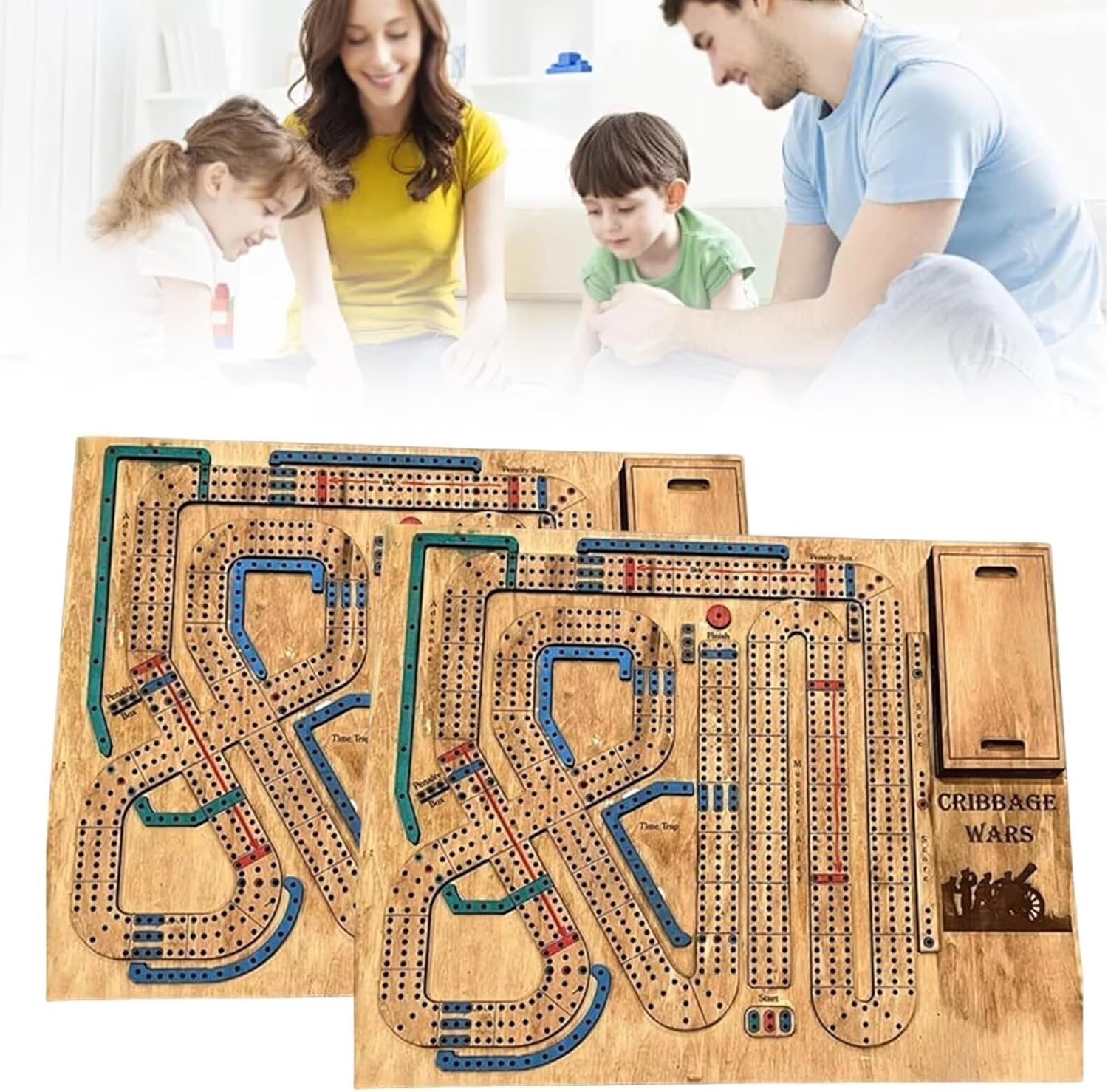 Cribbage Wars Board Game, 2024 New Wooden Cribbage Board Game Set ...