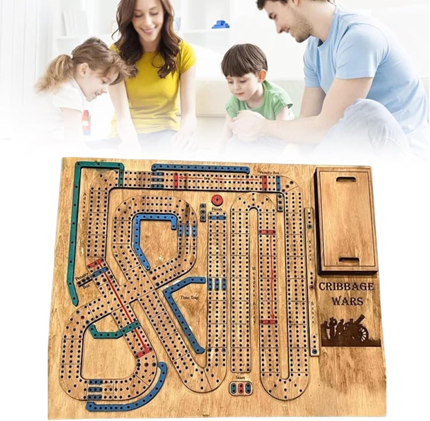 Cribbage Wars Board Game, 2024 New Wooden Cribbage Board Game Set ...