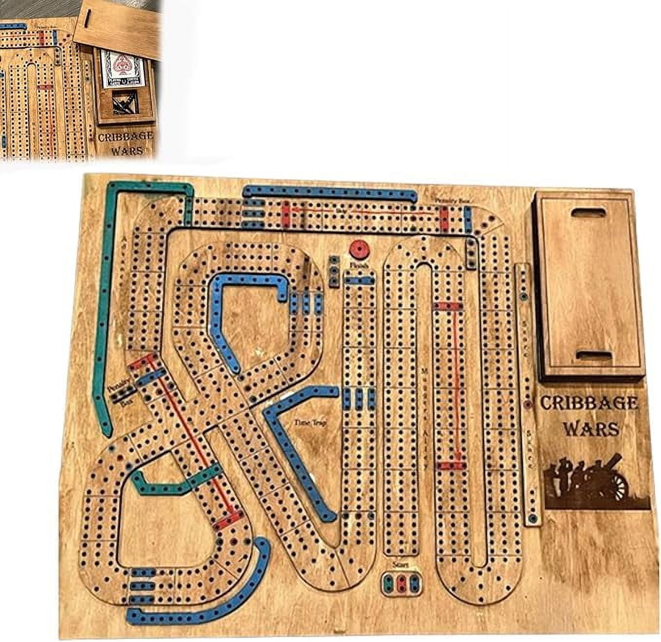 Cribbage Wars Board Game, Cribbage War Game, 2024new Wooden Cribbage ...