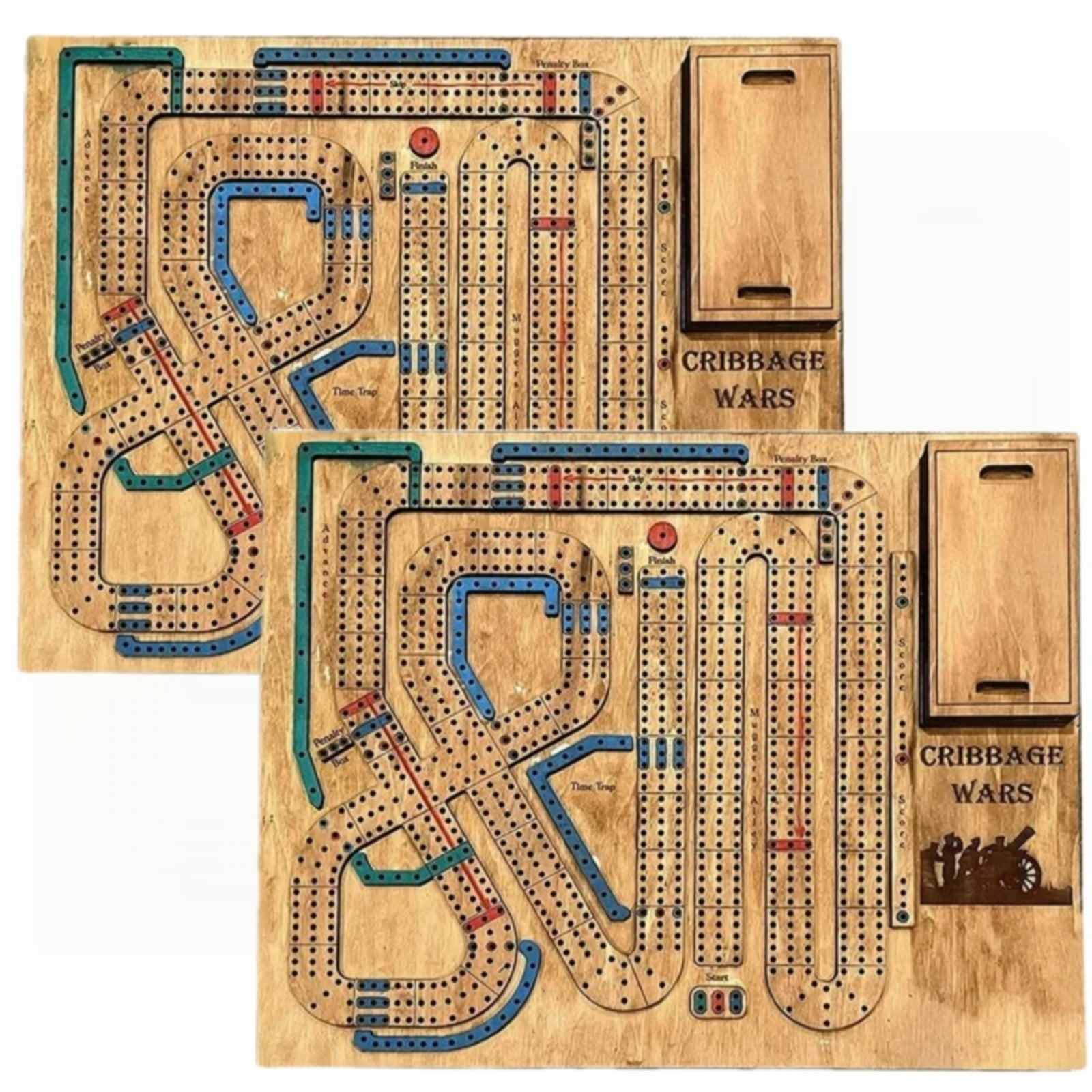 Cribbage War Board Game,Family Games Wooden Cribbage Board Game Set Has ...