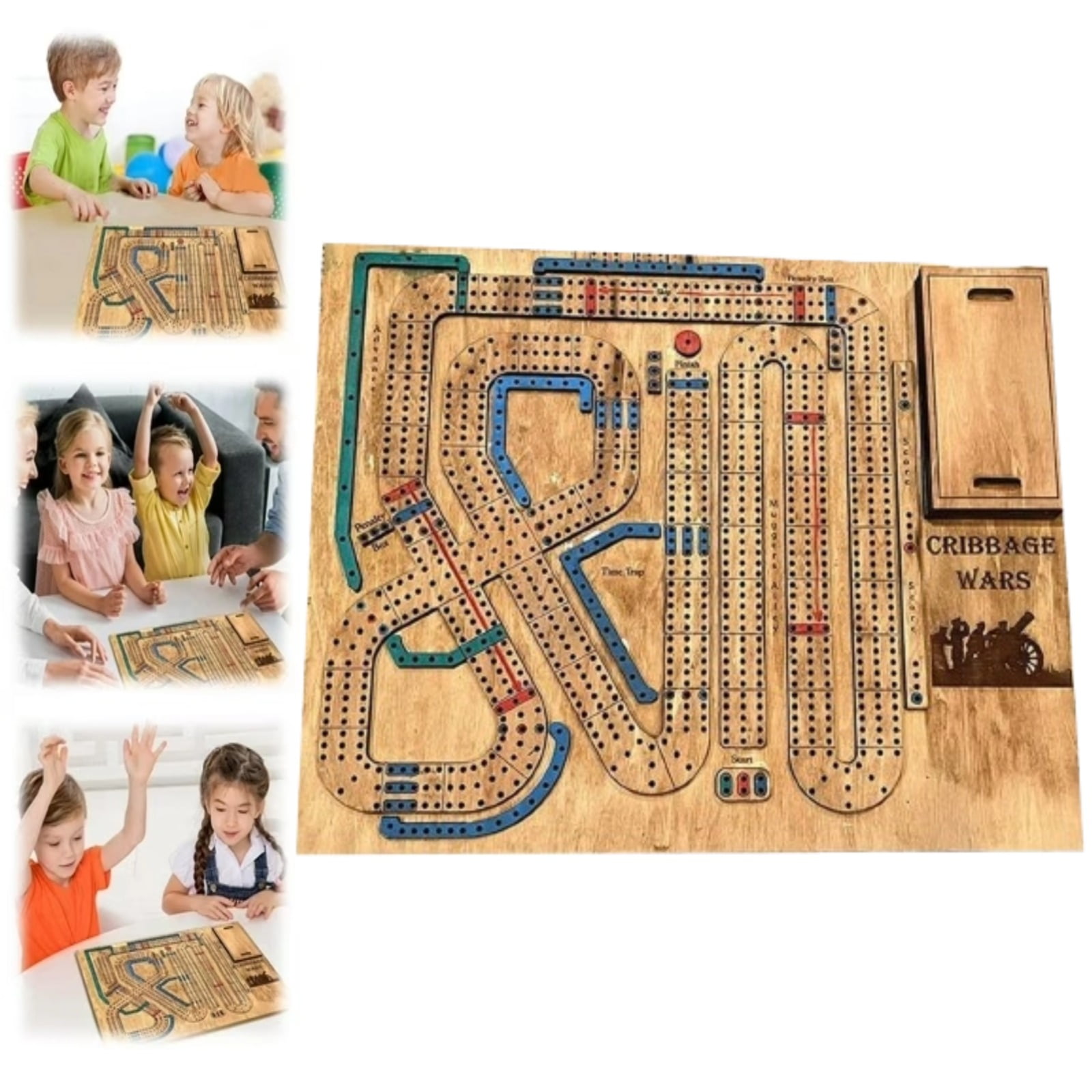 Cribbage Wars Board Game: Play the Cribbage War with 2024's Wooden ...