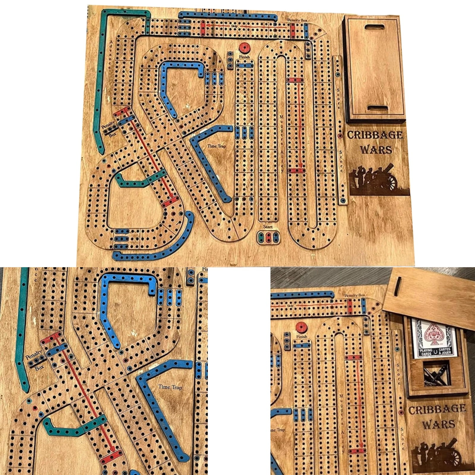 Cribbage Wars Board Game Set 2024 - Wooden with Storage. Cribbage War ...