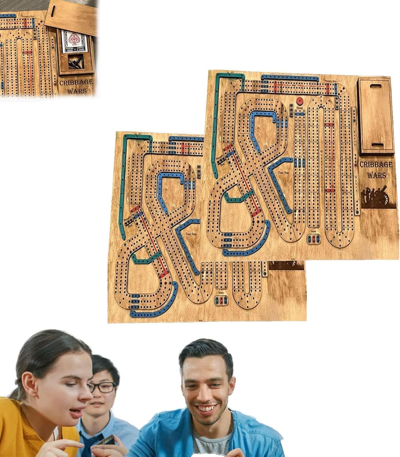 Cribbage Wars Board Game, Cribbage War Game, 2024 New Wooden Cribbage ...