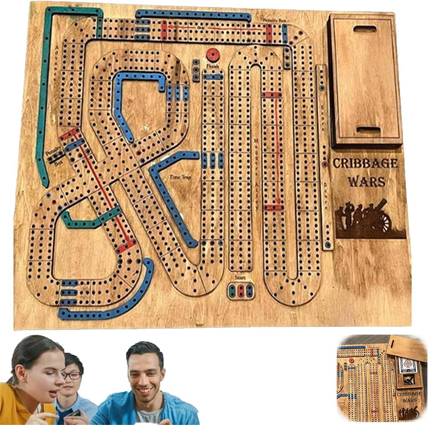 Cribbage Wars Board Game, Cribbage War Game, 2024 New Wooden Cribbage ...