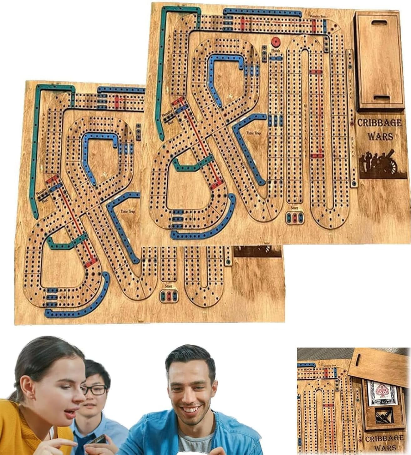 Cribbage Wars Board Game, Cribbage War Game, 2024 New Wooden Cribbage ...