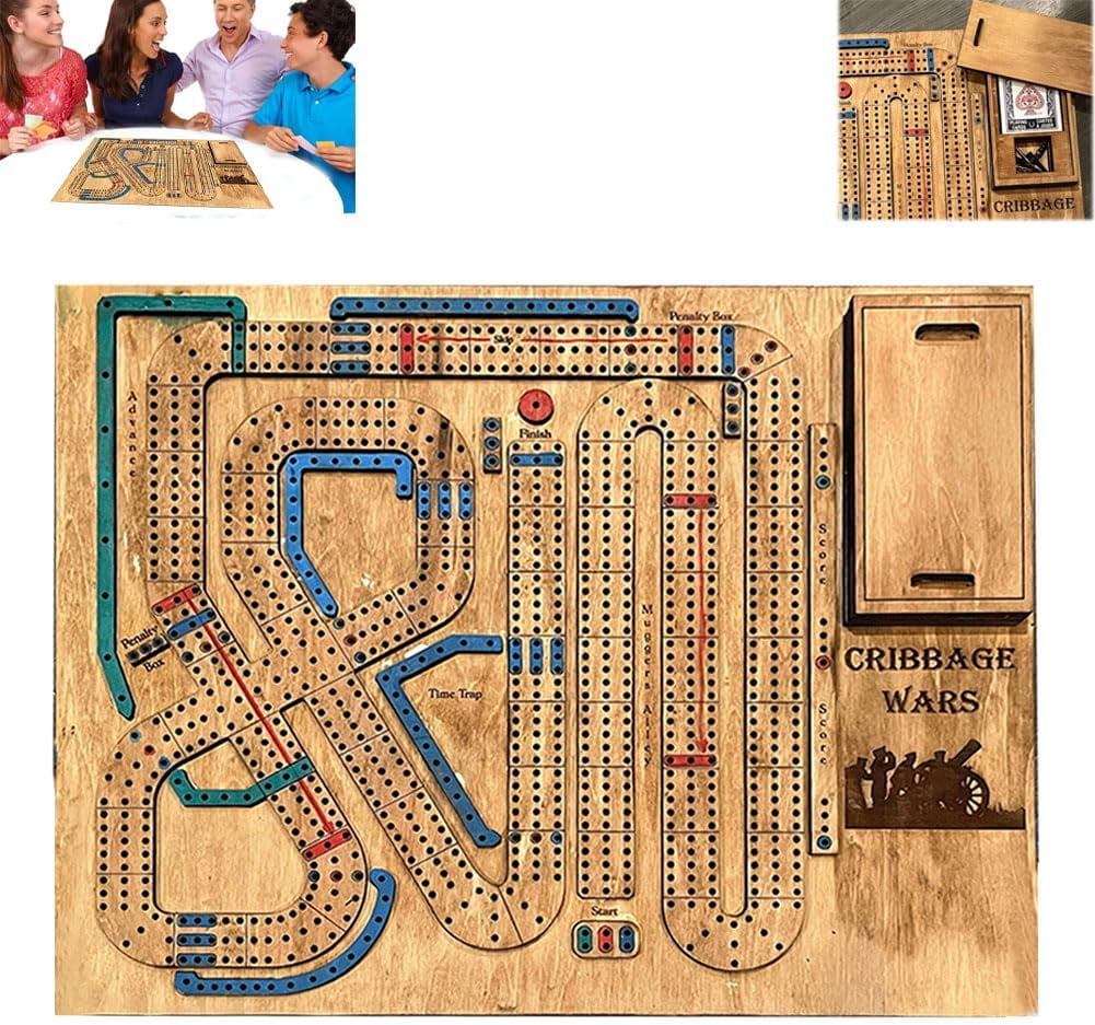 Cribbage Wars Board Game, Cribbage War Game, Cribbage Board Game, Wood ...