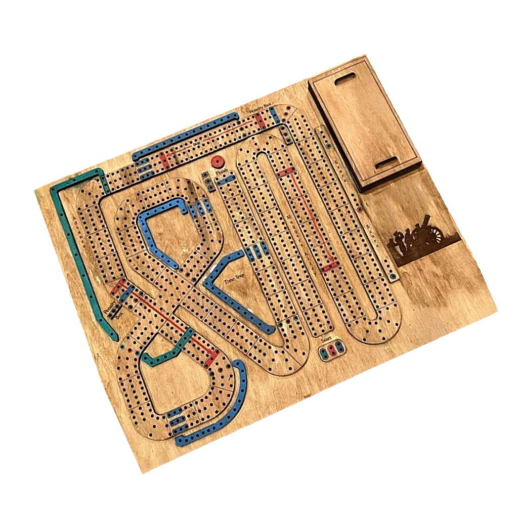 Cribbage Wars Wood Board Game Historical Strategic Game Board Set for ...