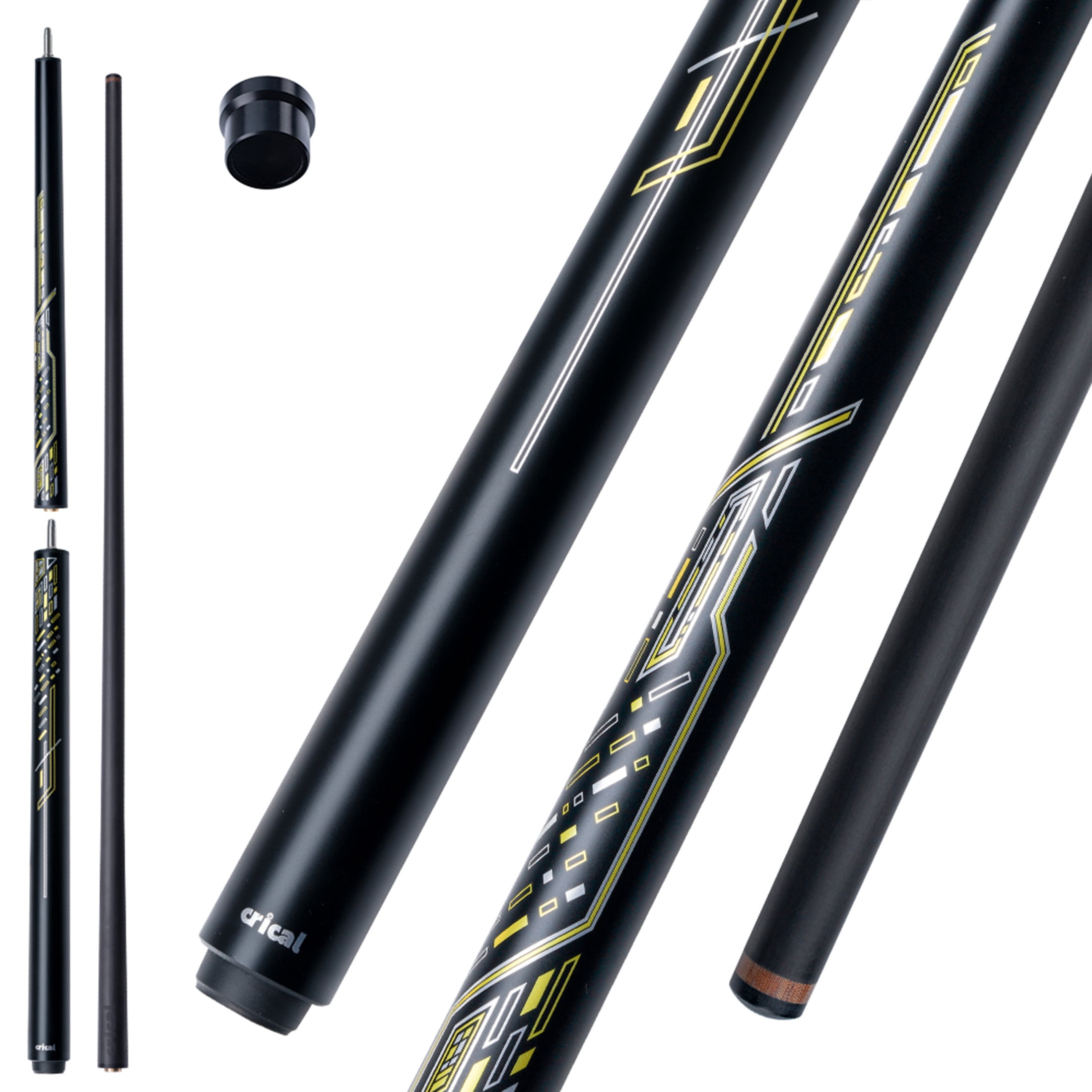Crical 2 in 1 Carbon Energy Break Punch Kick-off Jump Billiard Pool Cue ...