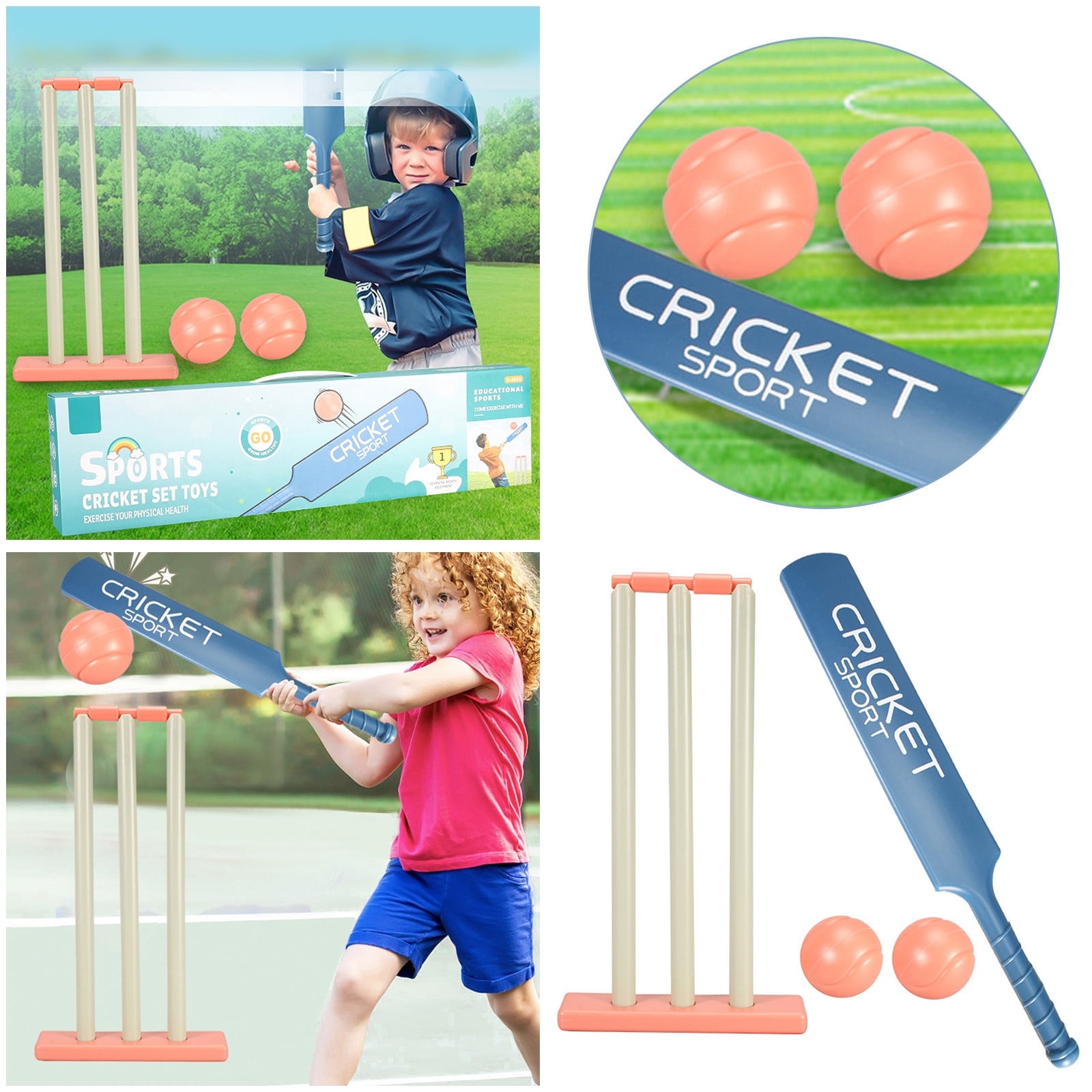 Cricket Bat And Ball Set For Kids, Cricket Bat And Ball Beach Wicket ...