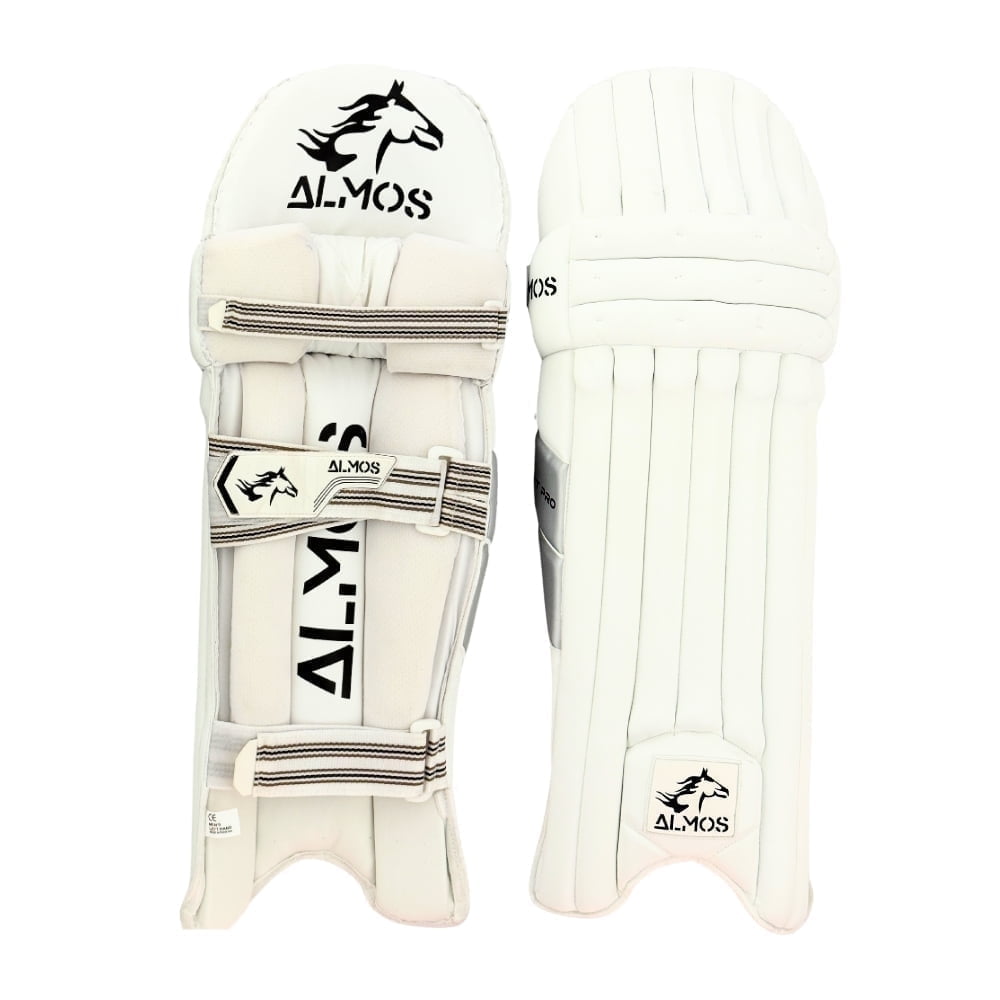 Almos Sports Cricket Batting Leg Pads MKT Pro, Lightweight, White ...
