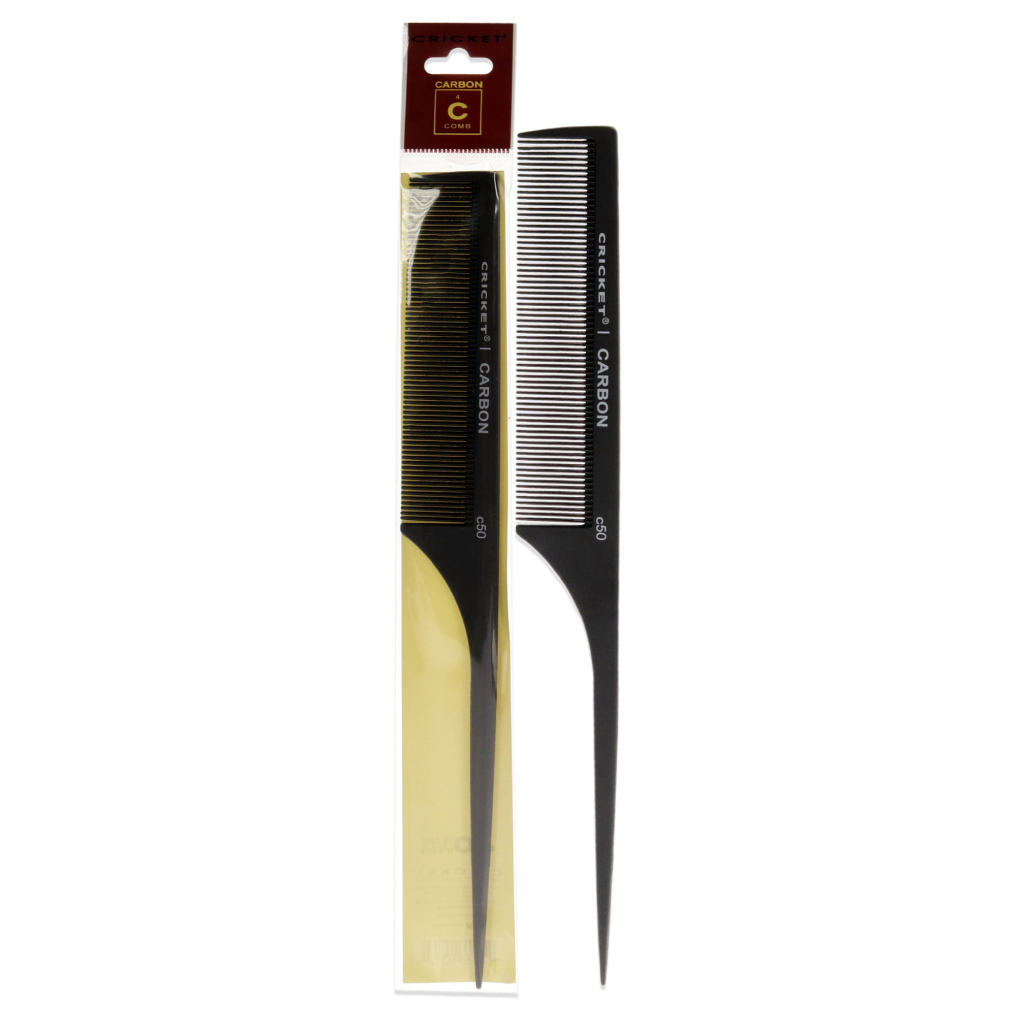 Cricket Carbon Comb Fine Toothed Rattail - C50 1 Pc Comb - Walmart.com
