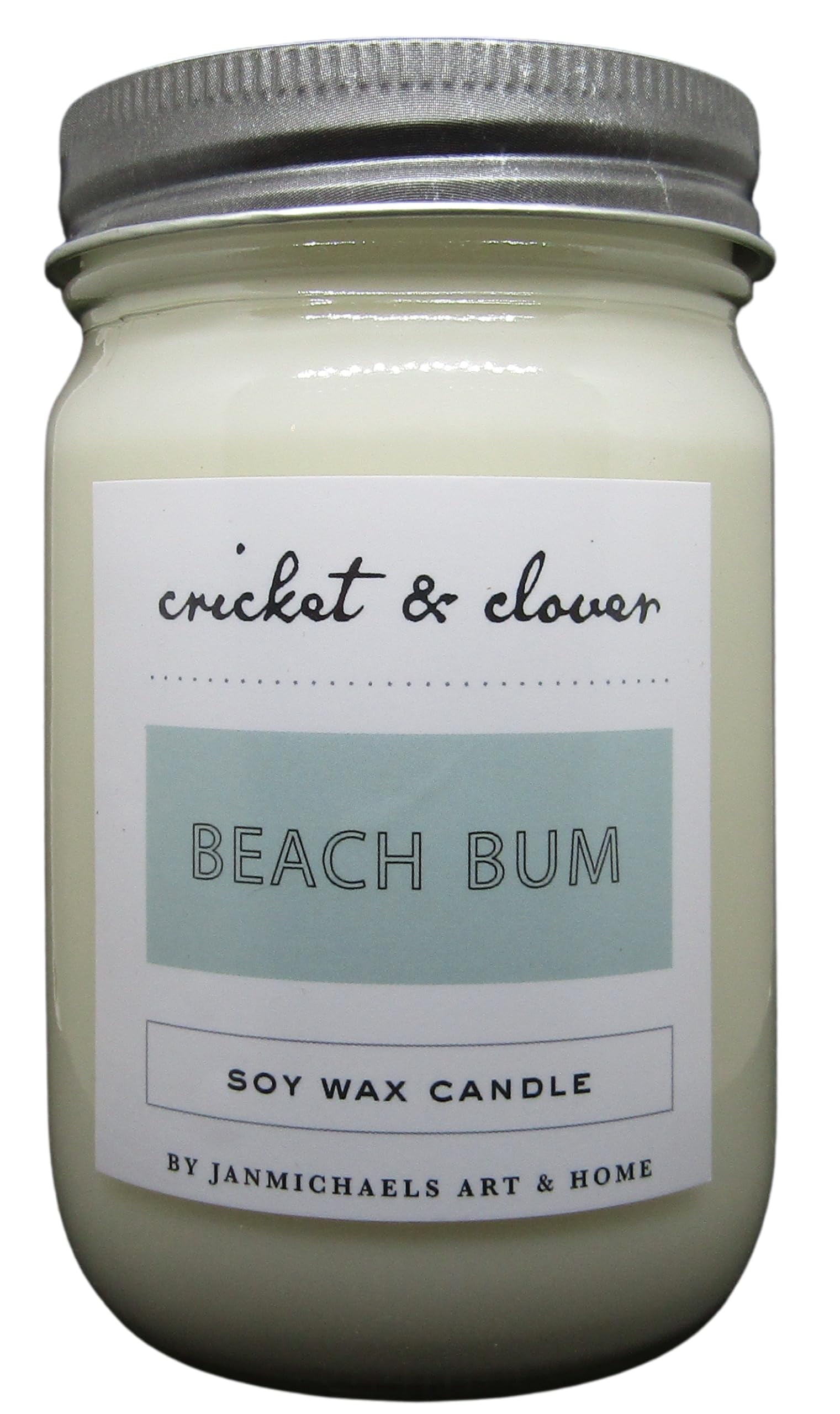 Cricket & Clover Beach Bum Soy Pint Mason Jar Candle - Walmart.com