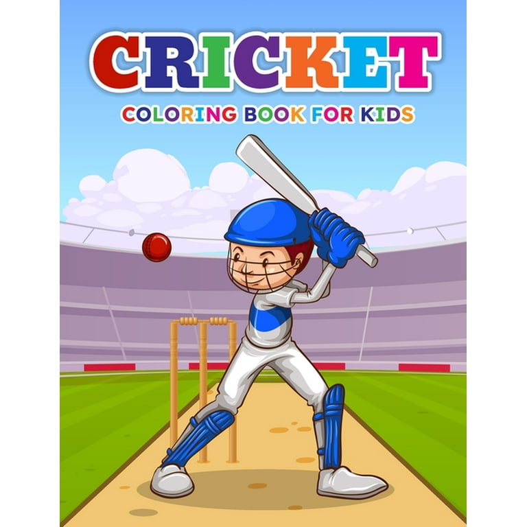 cricket sport coloring pages