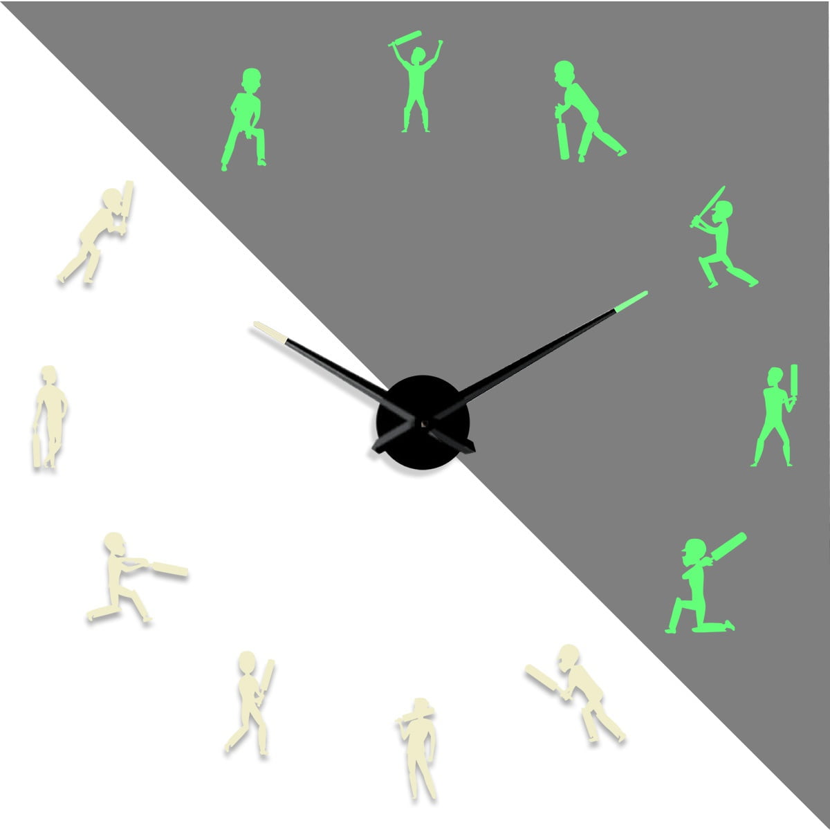 Cricket DIY Different Luminous Frameless Wall Clock Home room Decor ...