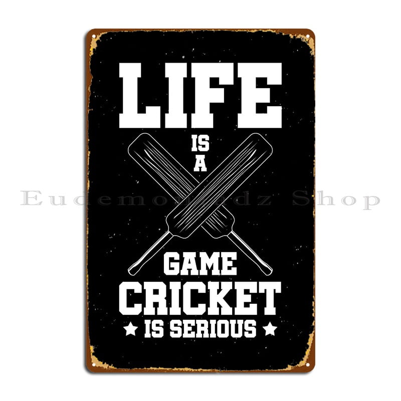Cricket Fans Wall Decor Metal Sign Club Party Club Bar Designer Wall ...