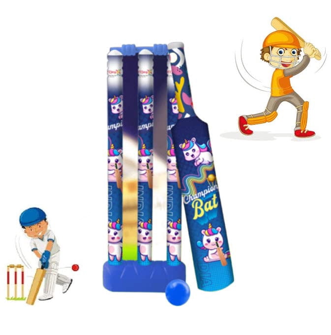 Cricket Kit Set for Kids 3 Stumps with 1 Bat and 1 Ball for Playing ...