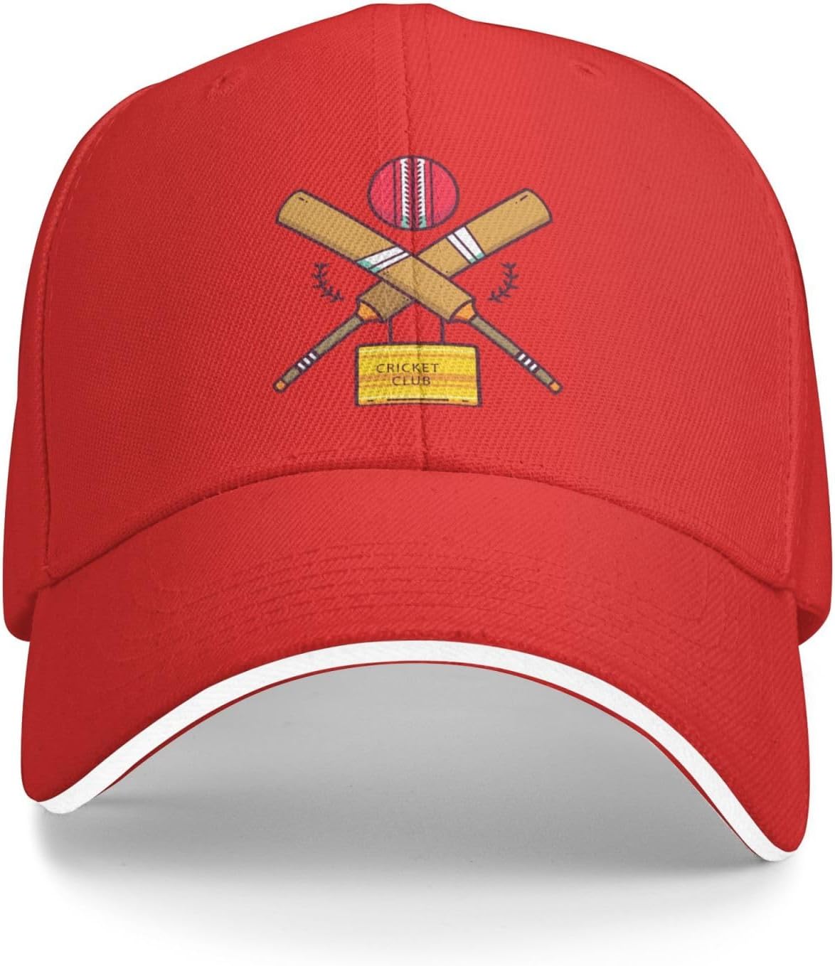 Cricket Logo Baseball Cap Sandwich Brim Hats for Men Women Adjustable Caps - Walmart.com