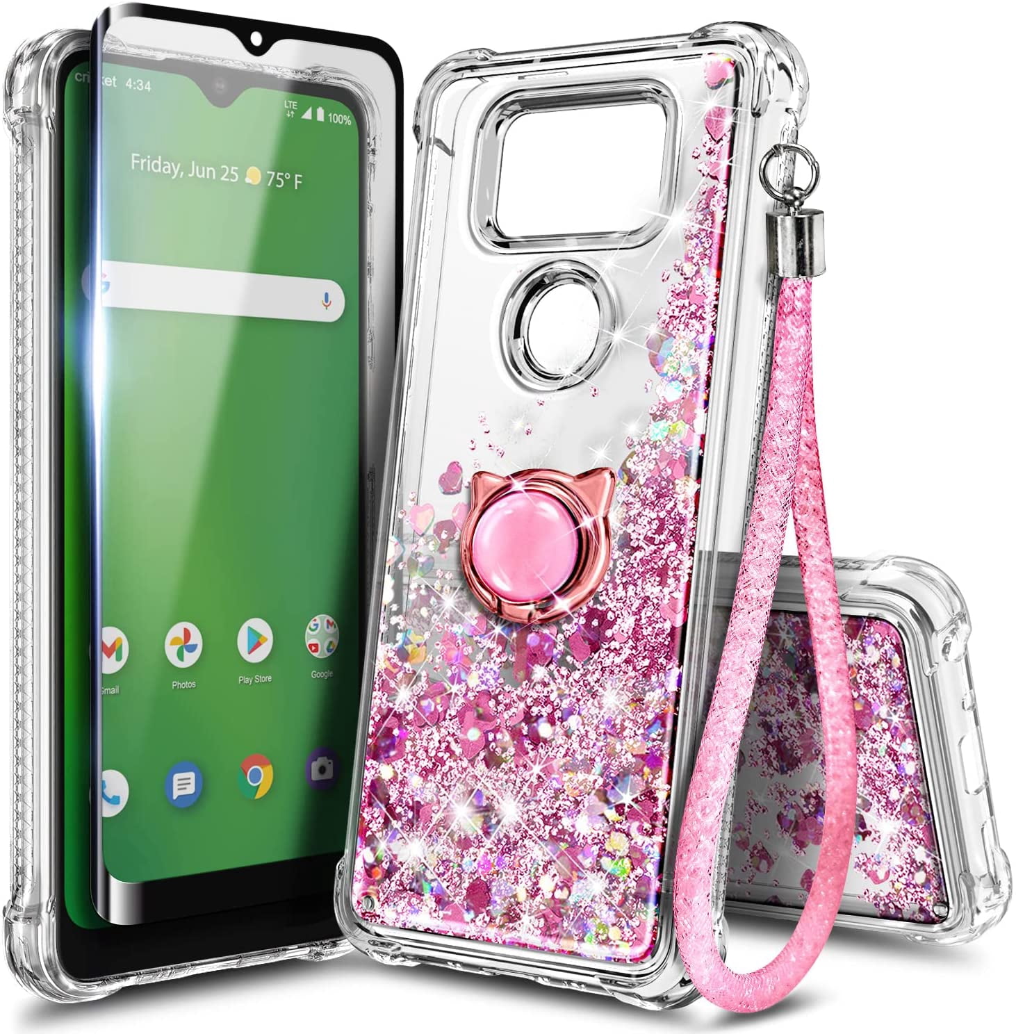 Cricket Ovation 2 / AT&T Maestro Max (2021) Phone Case with Tempered ...