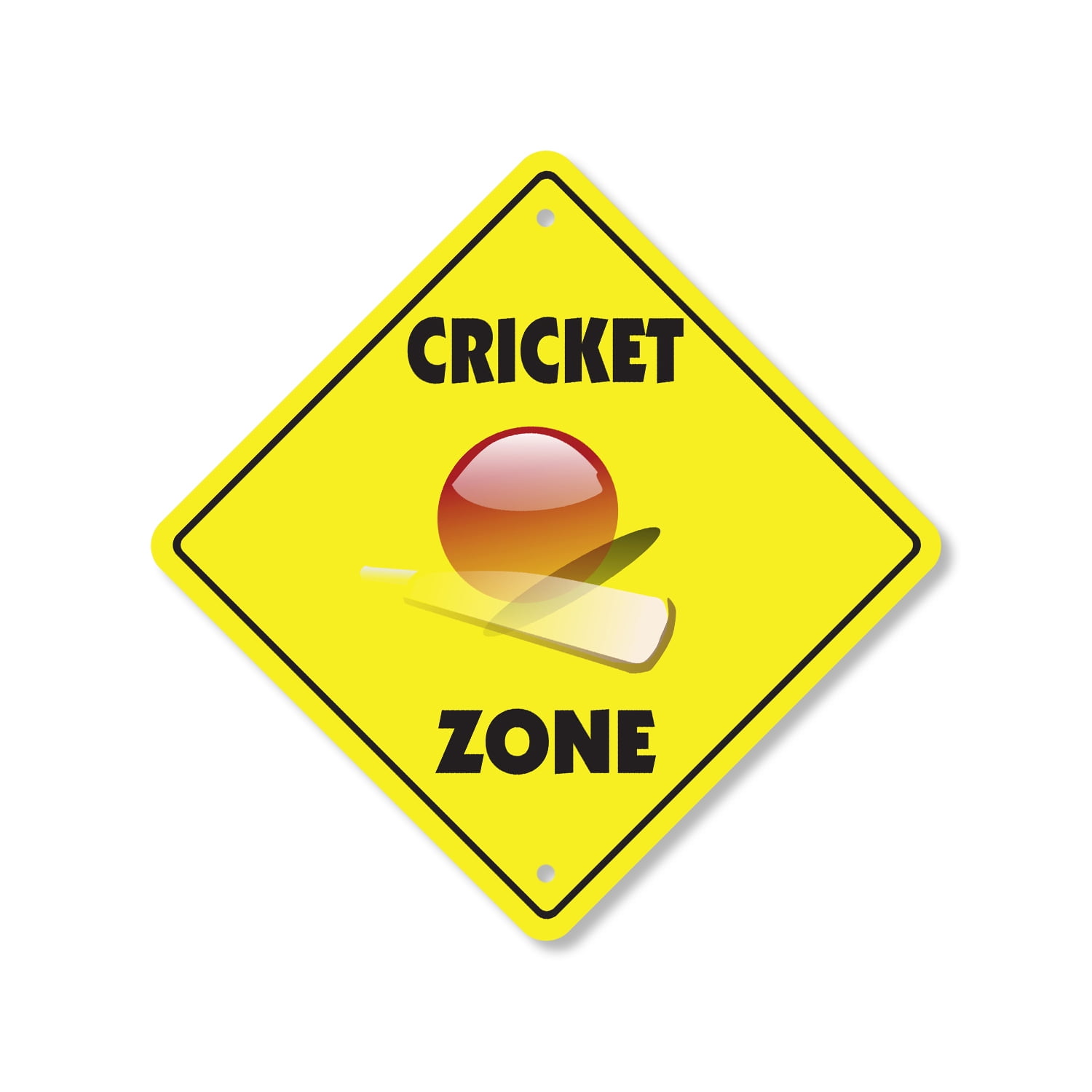 Cricket Plastic Crossing Sign - 10 Inch X 10 Inch Xing Sign Gift Sports ...