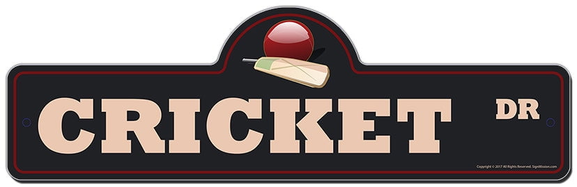Cricket Street Sign | Indoor/Outdoor | Funny Home Decor for Garages ...